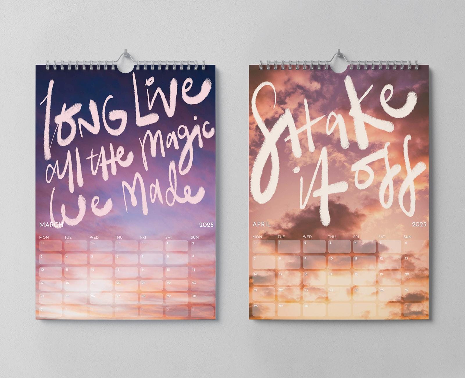 Taylor Swift 2025 Calendar Swifties Calendar in My Eras Era Calendar ...