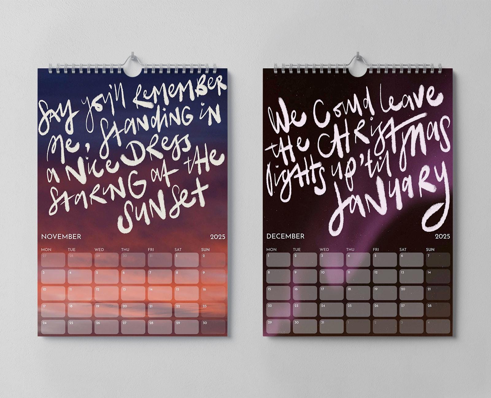 Taylor Swift 2025 Calendar Swifties Calendar in My Eras Era Calendar ...
