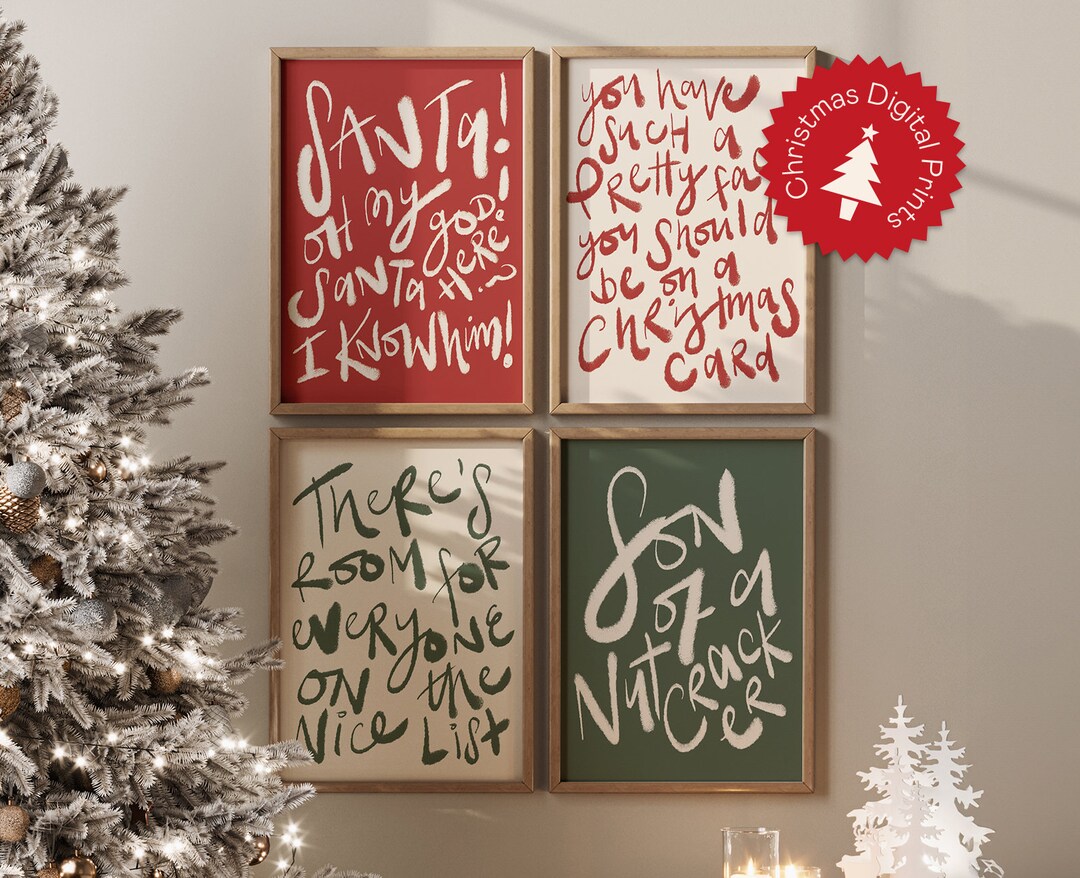 ELF Inspired Christmas Posters Christmas Prints Bundle Modern Christmas ...