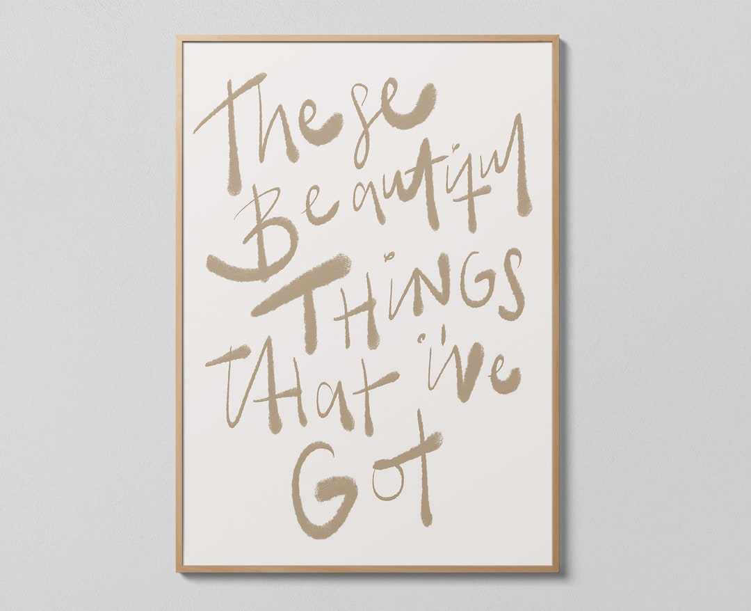 Benson Boone Beautiful Things Print Lyrics Print Hand-drawn Typography ...