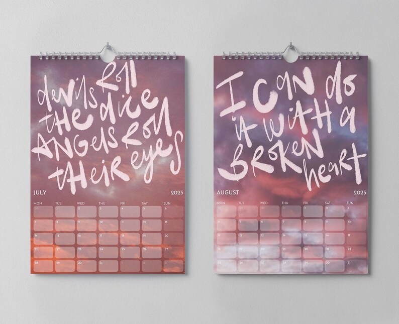 Taylor Swift 2025 Calendar Swifties Calendar in My Eras Era Calendar ...