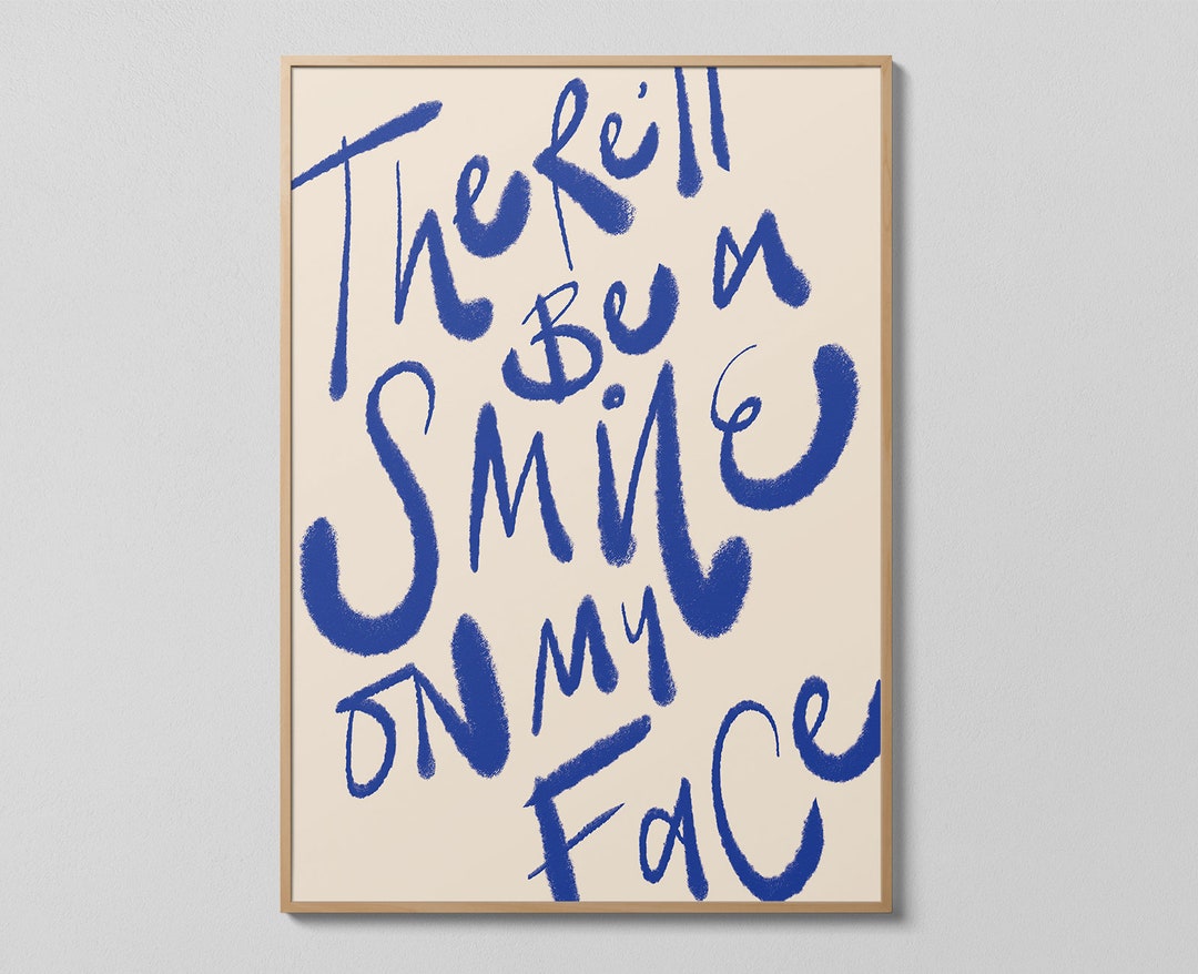 Fred Again Danielle smile on My Face Print Lyrics Print Hand-drawn ...
