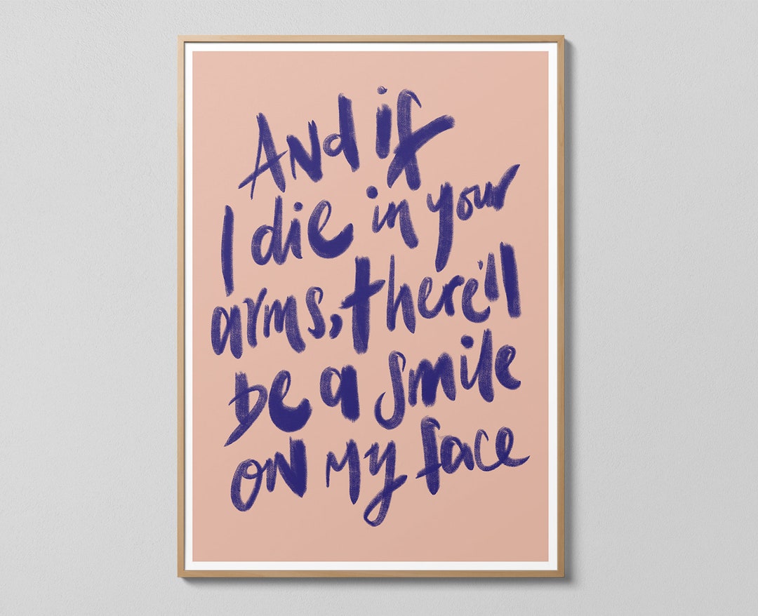 Fred Again Danielle smile on My Face Print Lyrics Print Hand-drawn ...