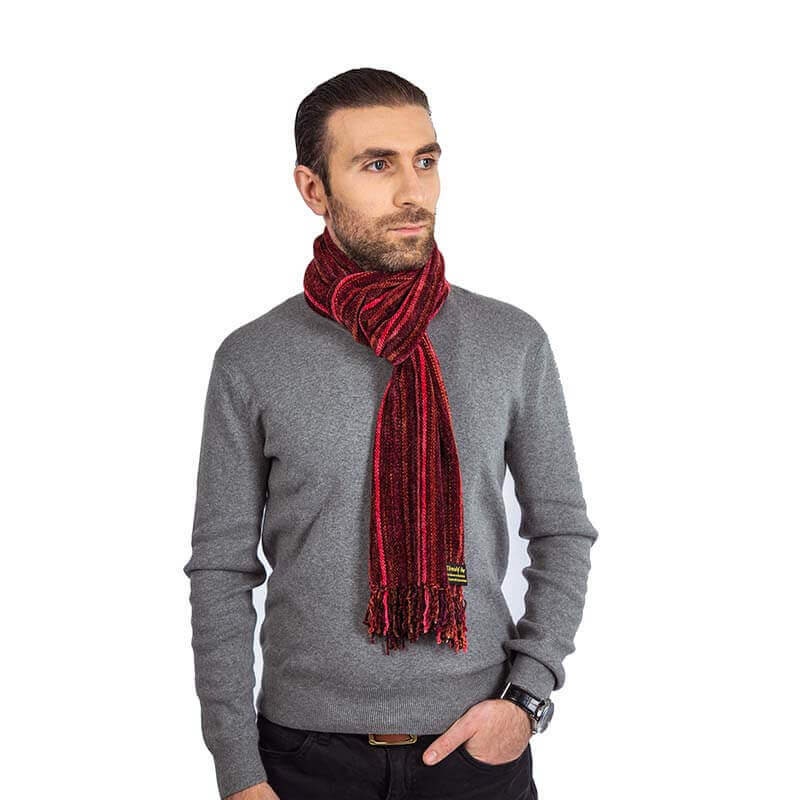 Red Mens Scarf - Etsy