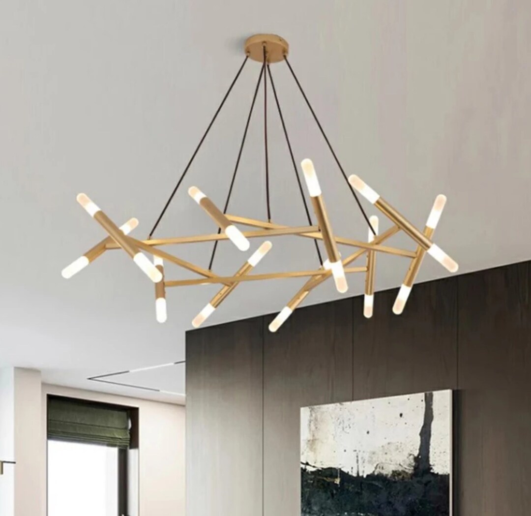 Luxury Golden Black Chandelier Lighting, Contemporary Style Lighting ...