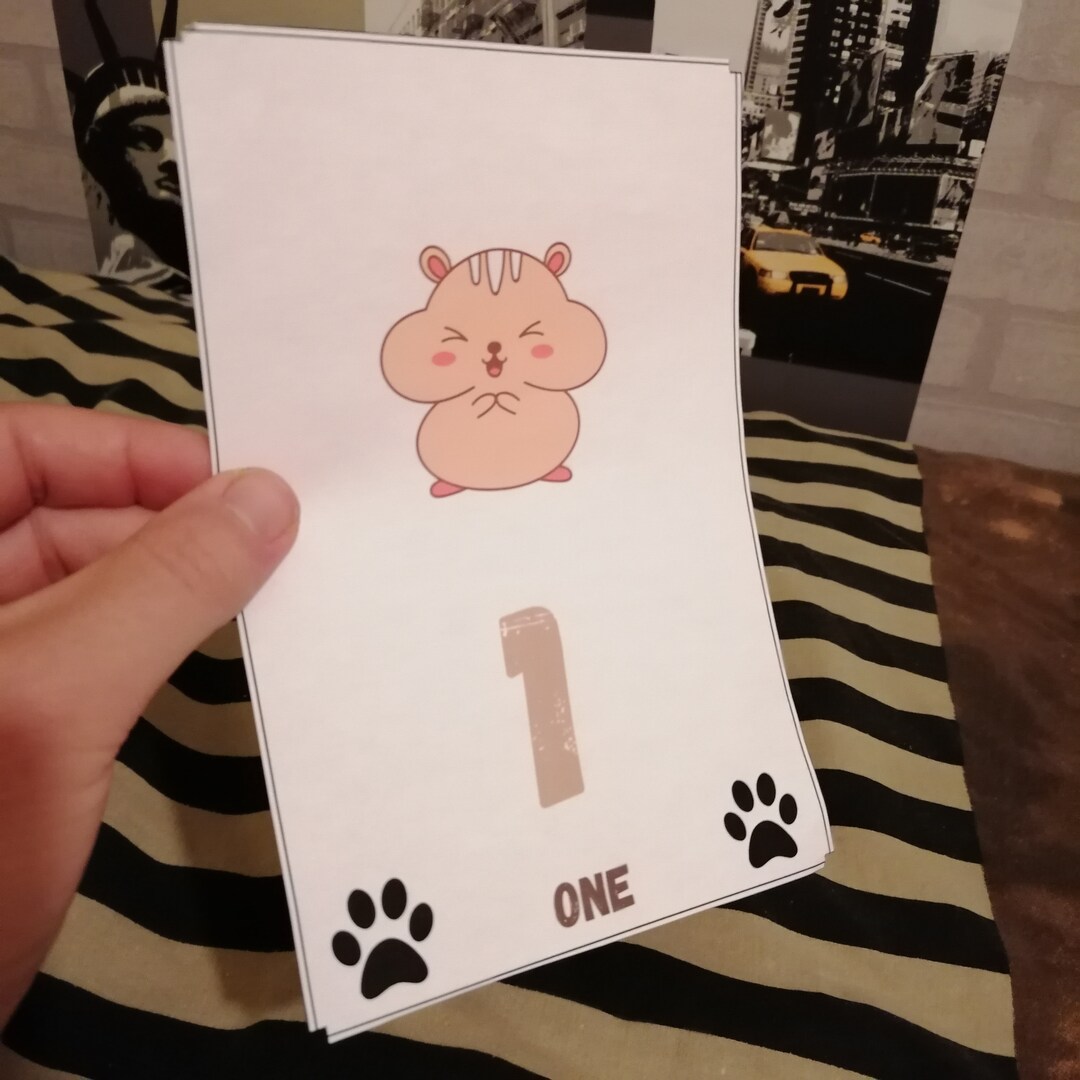 Counting Cute Animals, Flashcards, Number Cards, 1 to 10, Printable ...