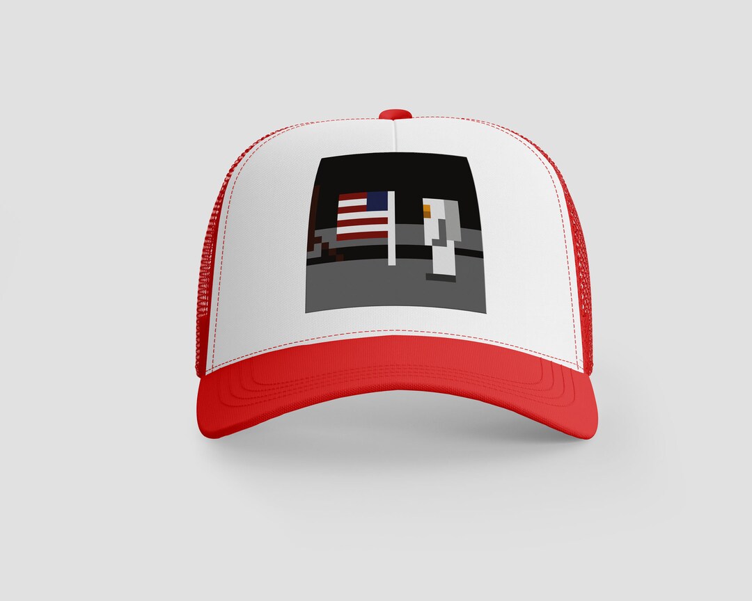 Mesh Cap Neil Armstrong Moon, Pixel Art - Etsy