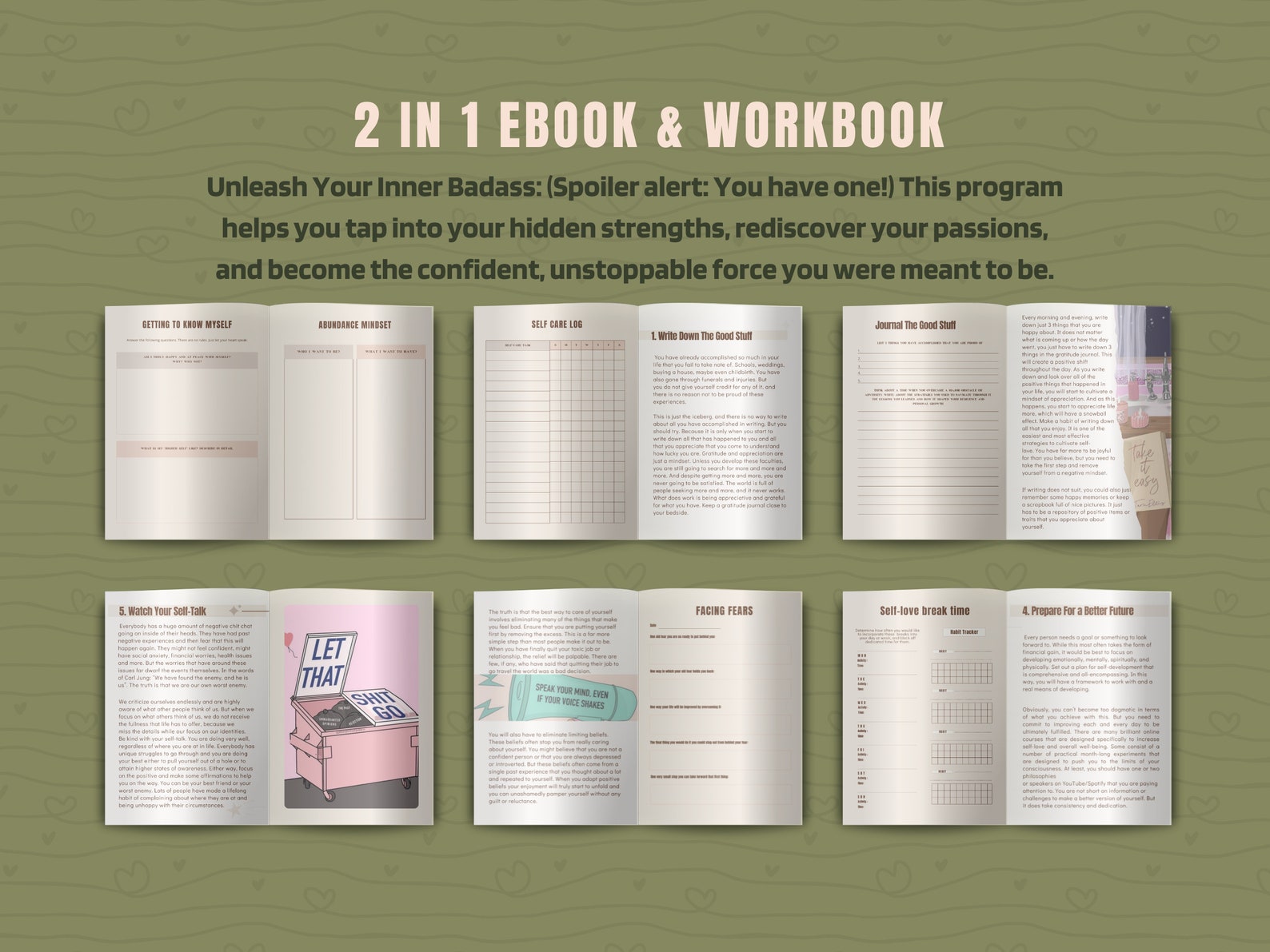 Discover Self Love: Interactive Ebook Workbook for Self Growth PLR ...