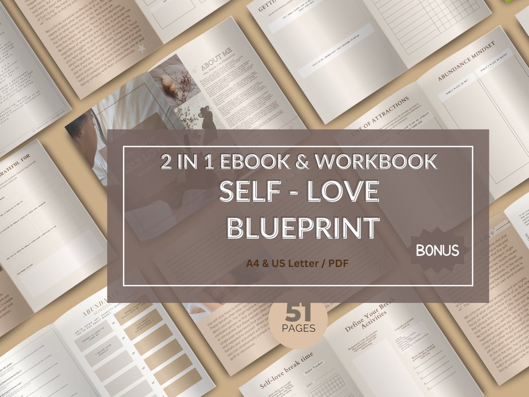 Ebook Template Self Love Editable Canva Ebook Workwook, Self ...