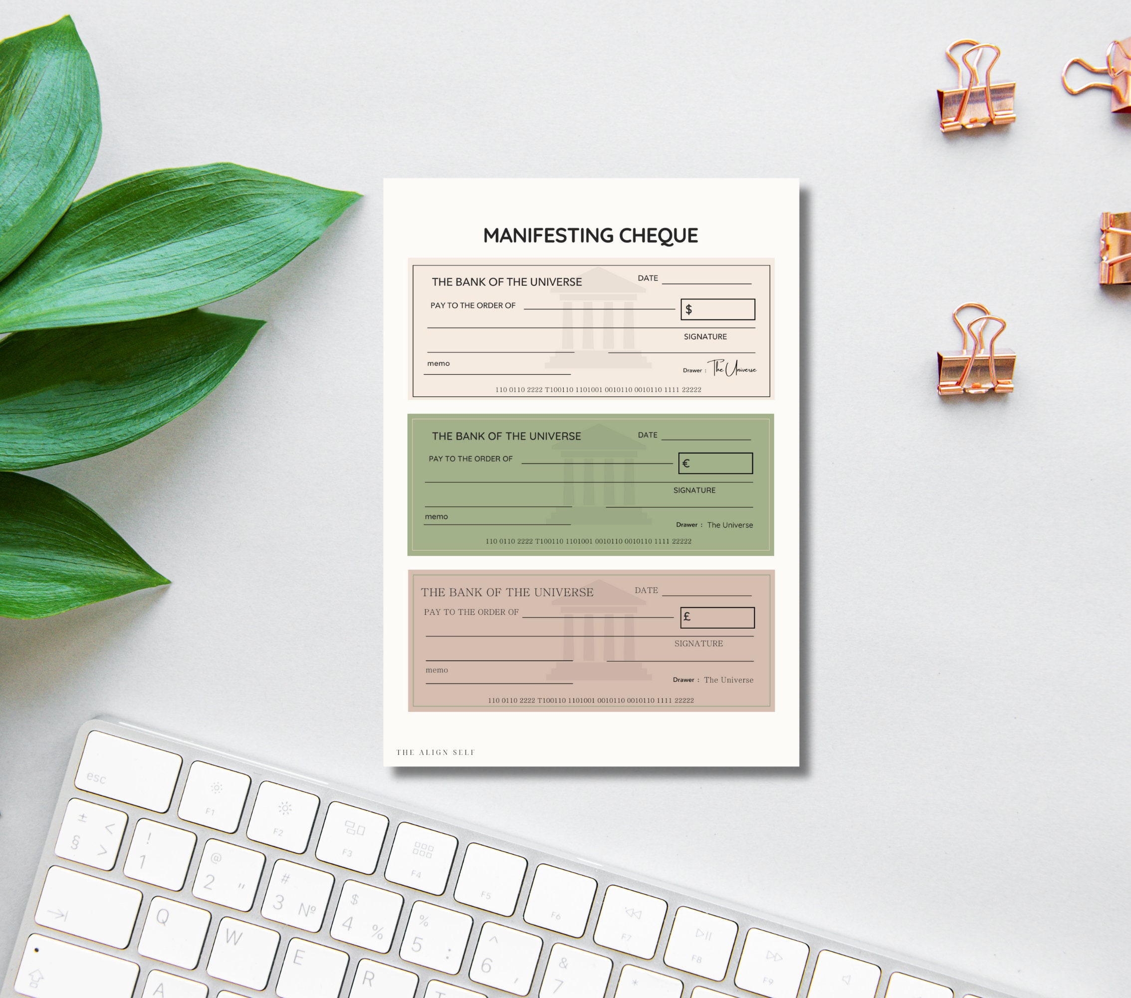 Manifestation Check Canva Template, Prop Money, Manifest Everything You ...