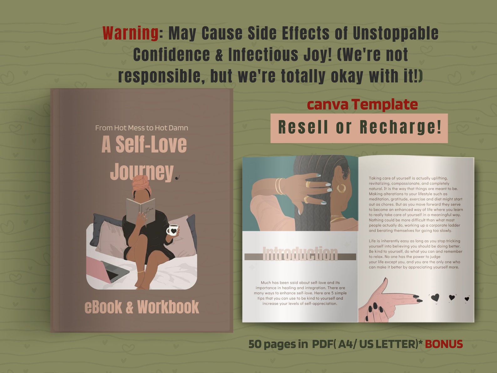 Discover Self Love: Interactive Ebook Workbook for Self Growth -PLR ...