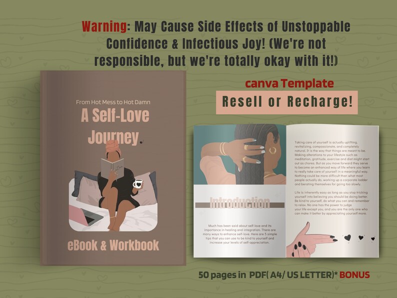 Discover Self Love: Interactive Ebook Workbook for Self Growth -PLR ...