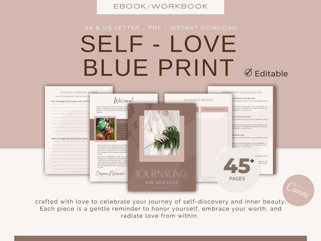 Self Love Journal Printable Workbook Wellness Planner Gratitude Journal ...