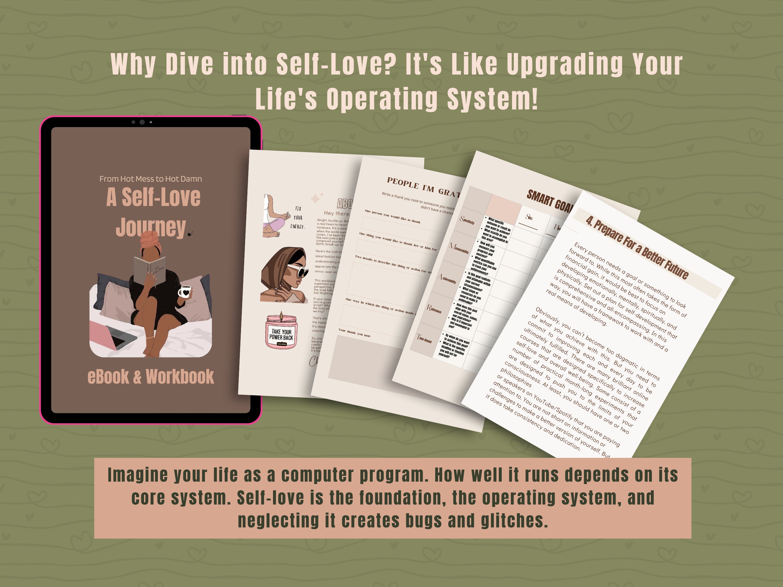 Discover Self Love: Interactive Ebook Workbook for Self Growth PLR ...