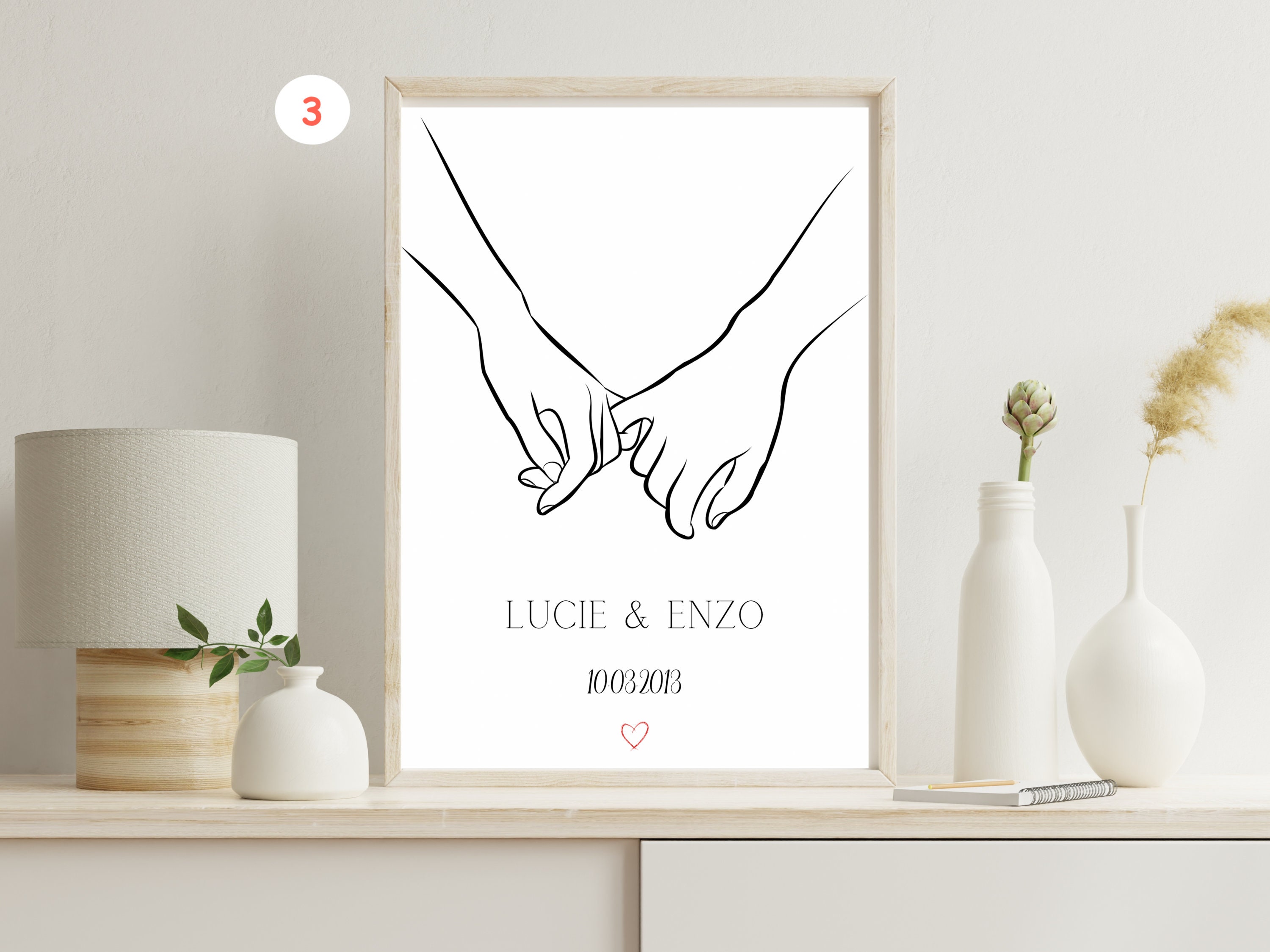 Personalized Couple Poster With First Names and Date of - Etsy