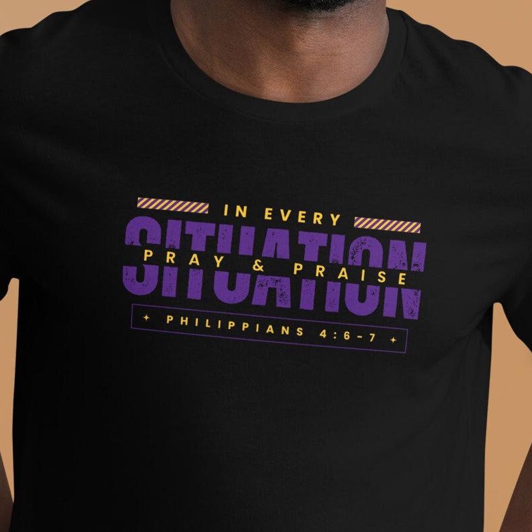 Pray and Praise Purple & Gold Unisex T-shirt Parker Empower Christian ...