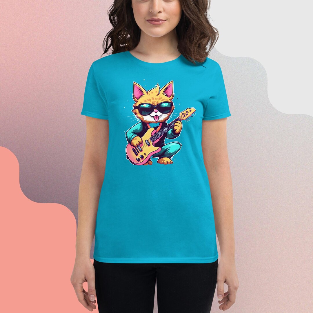 Rocking Cat T-shirt - Etsy