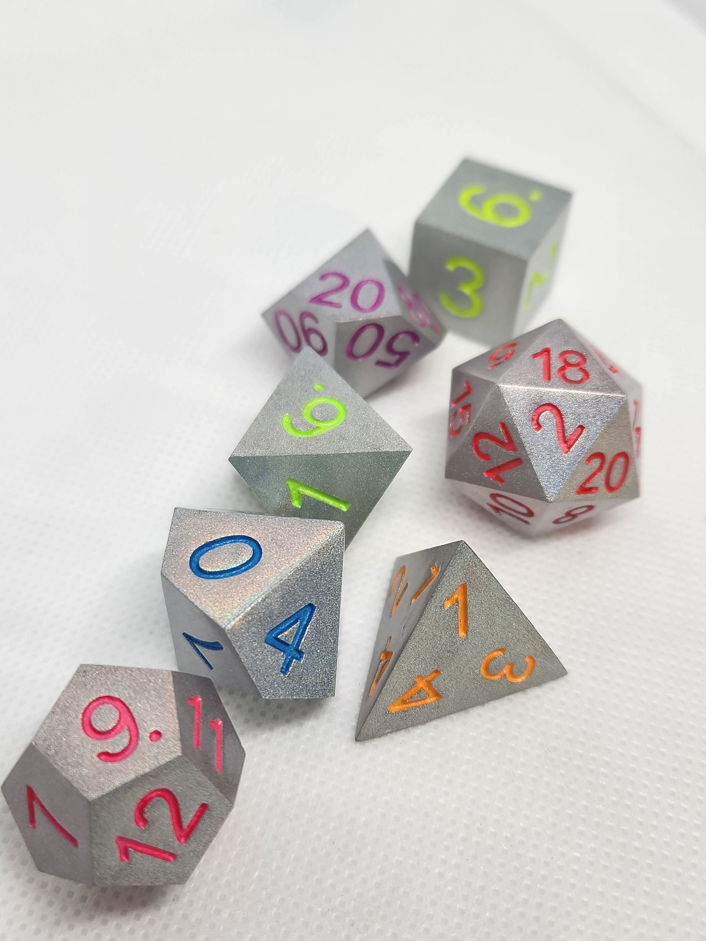 Prismatic Chrome RPG Dice Set - Etsy