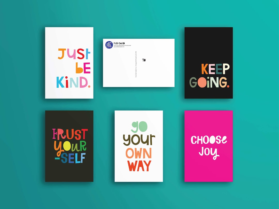 Positive Mindset Postcard Set – Affirmation Postcards & Encouragement ...
