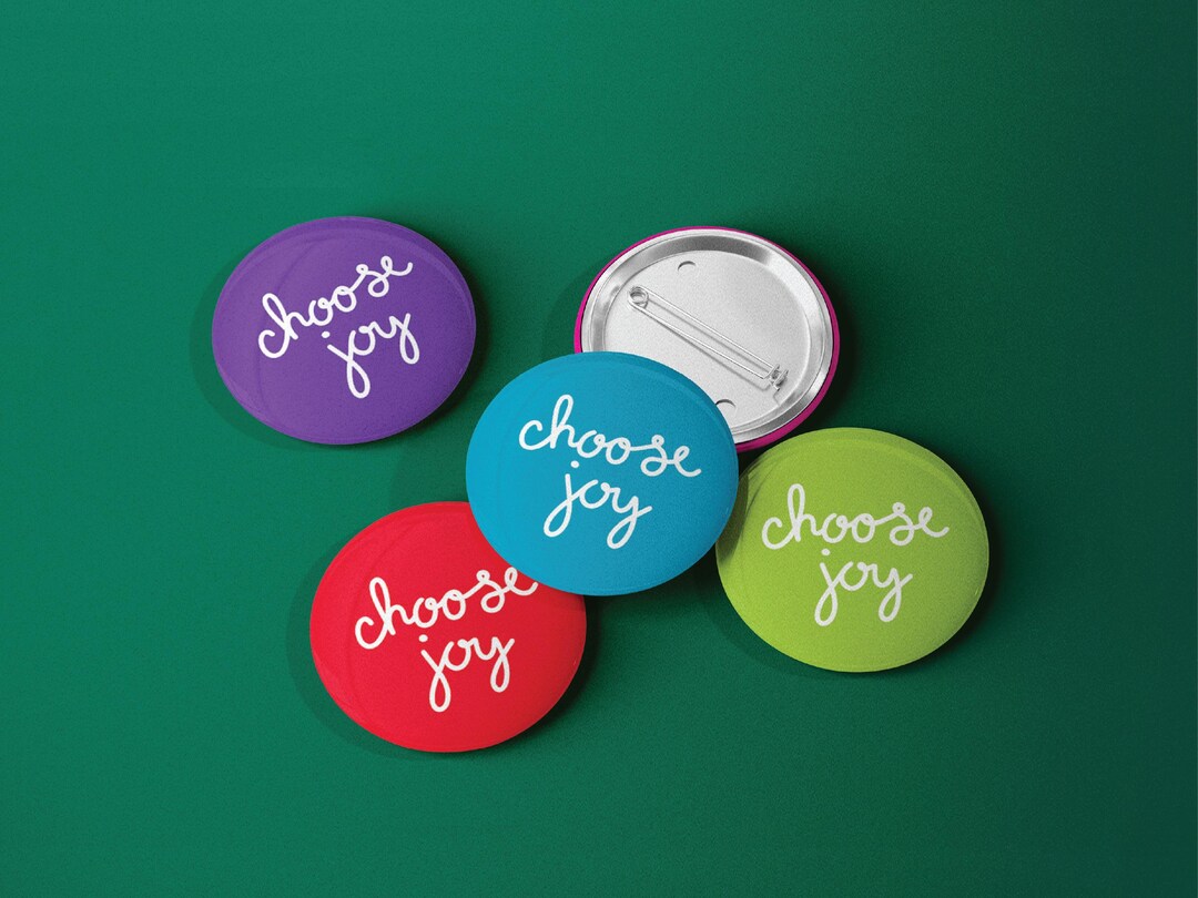 1-inch Choose Joy Button | MINI Pinback Button - Etsy