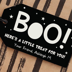 Boo! Here's a Little Treat for You! | Halloween Goodie Tags | Editable ...