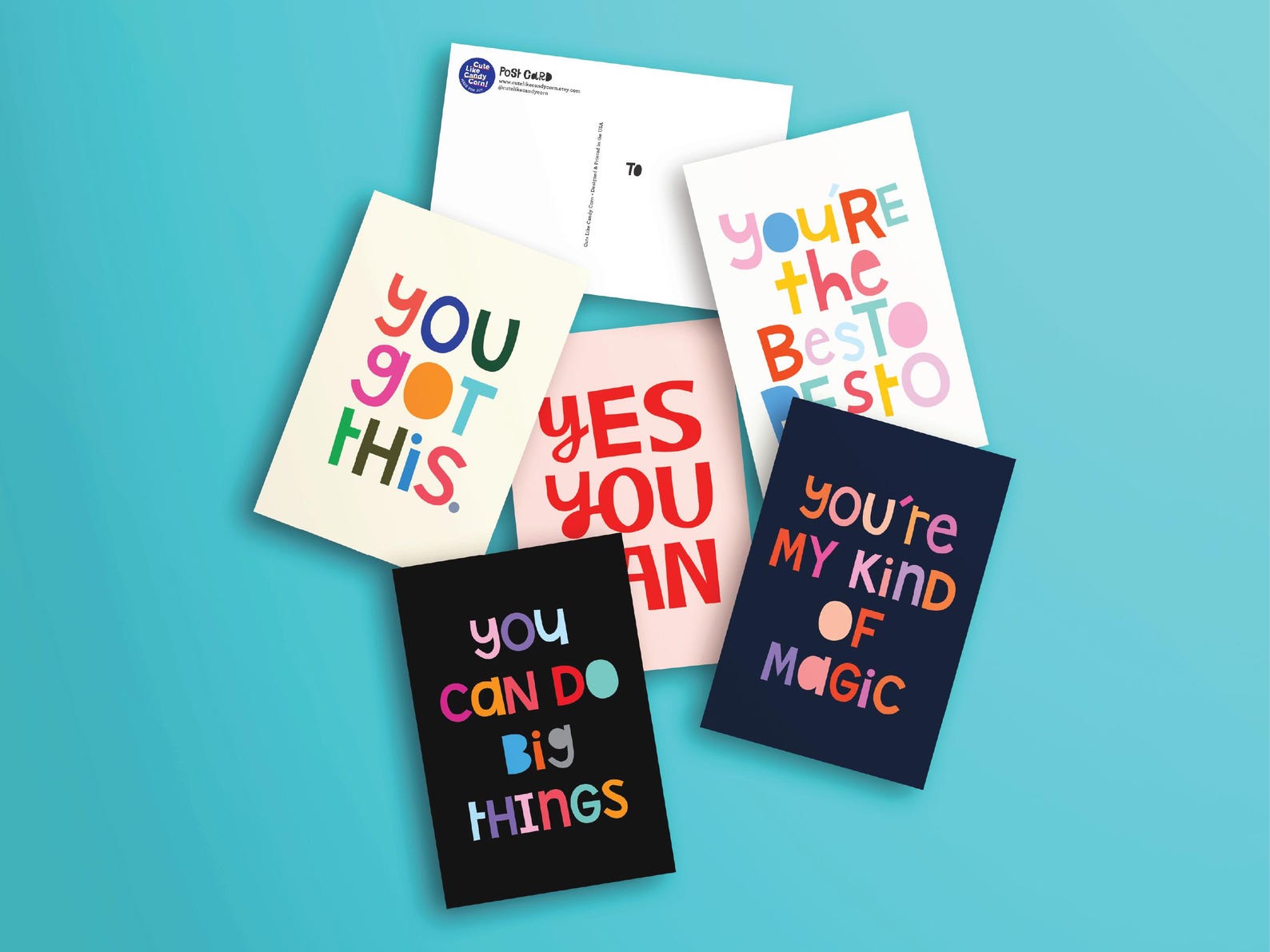 Mini Motivation Postcard Set – Bold Affirmation Cards for Snail Mail ...
