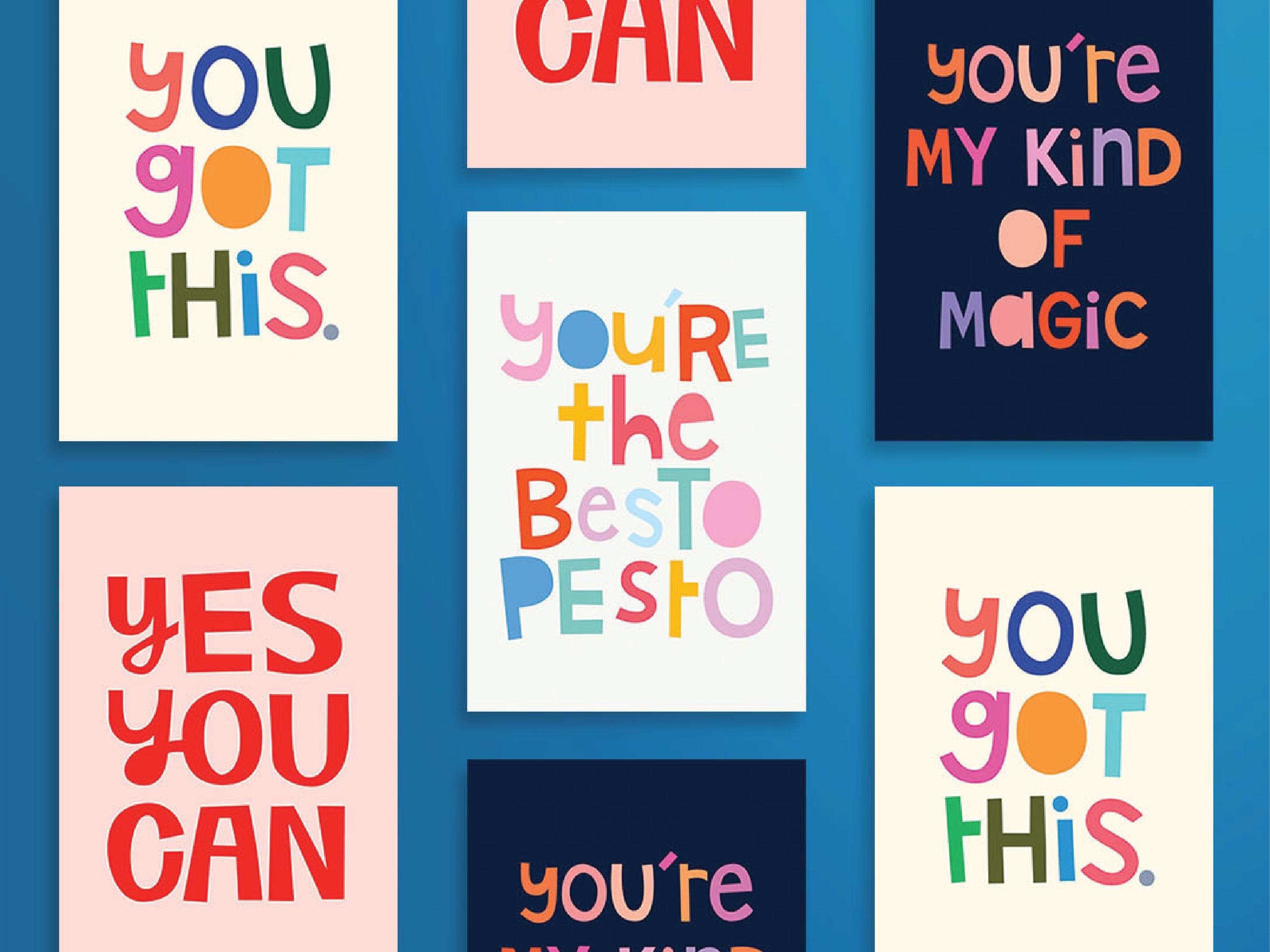 Mini Motivation Postcard Set – Bold Affirmation Cards for Snail Mail ...