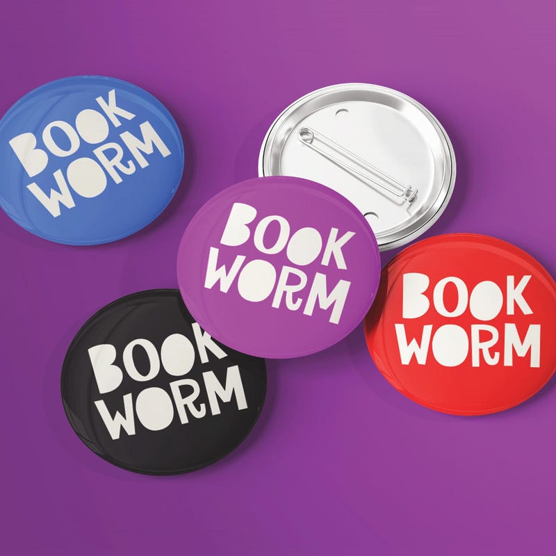 Library Button - Etsy