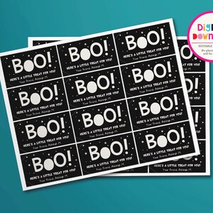 Boo! Here's a Little Treat for You! | Halloween Goodie Tags | Editable ...