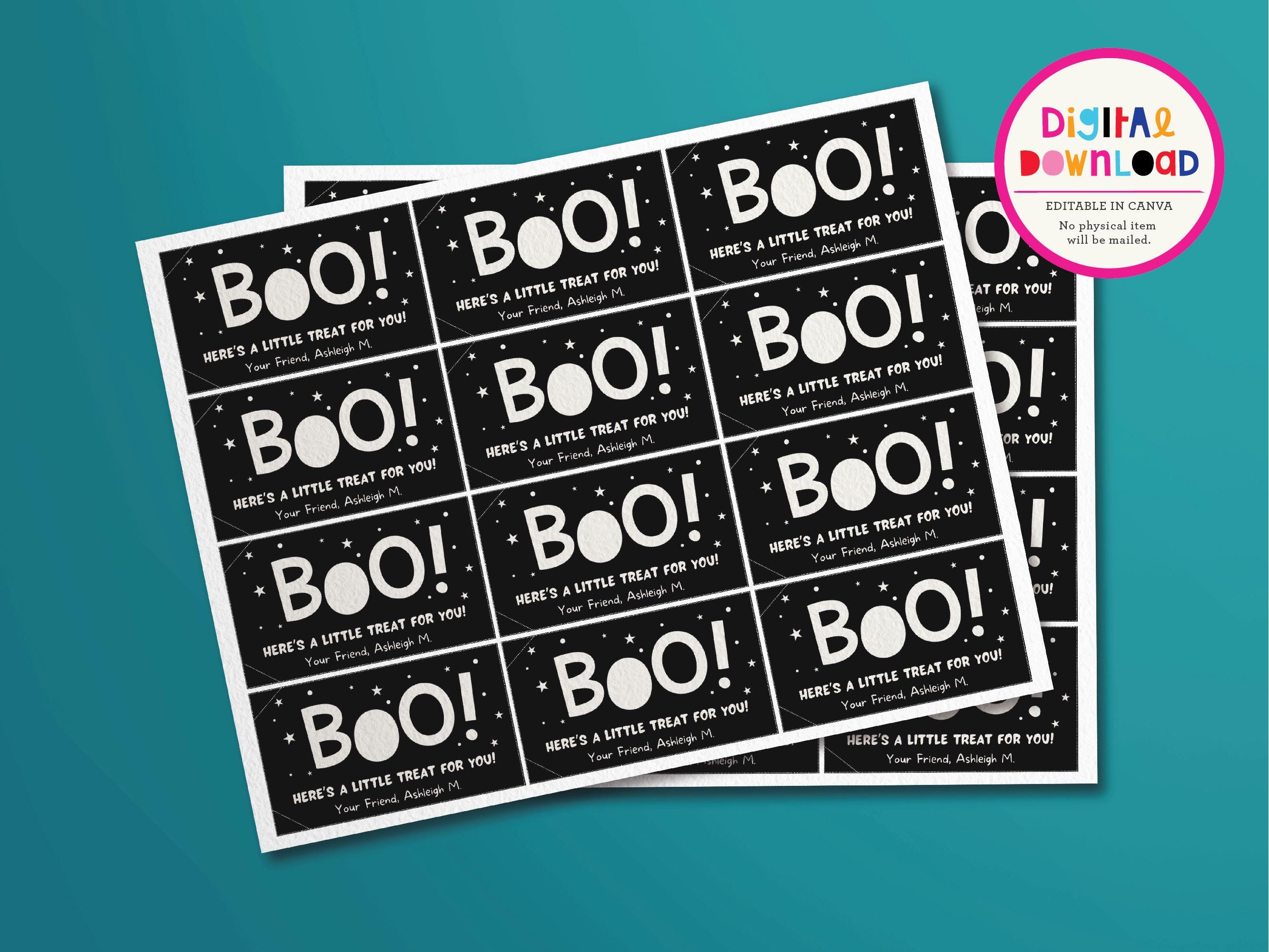 Boo! Here's a Little Treat for You! | Halloween Goodie Tags | Editable ...