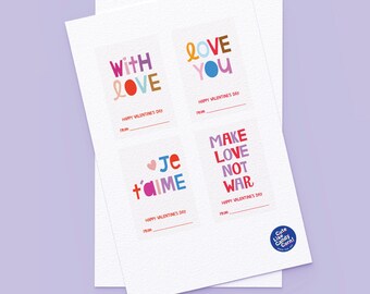Printable Valentine's Day Cards | Love Signs | Classroom Valentine ...