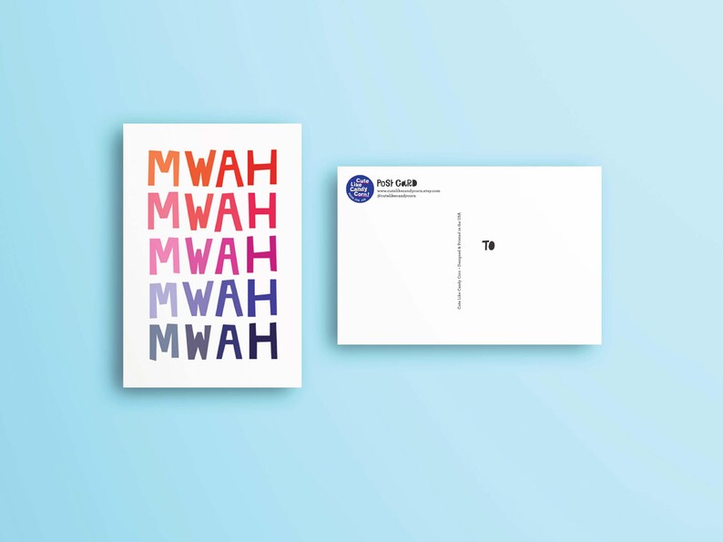 Valentines Day Cards – Love Postcard Set in Red & Purple | 5 Modern 4x6 ...