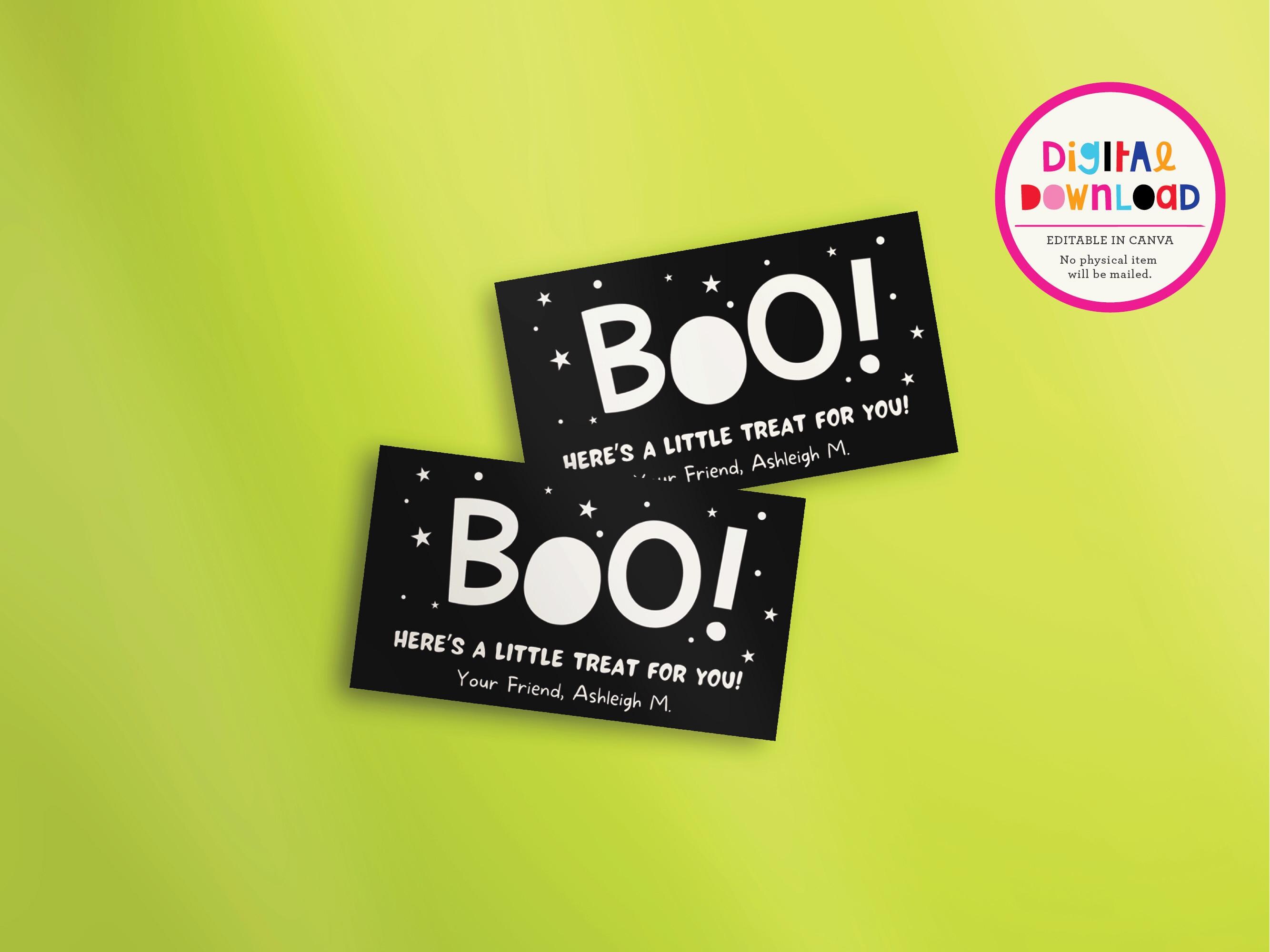 Boo! Here's a Little Treat for You! | Halloween Goodie Tags | Editable ...