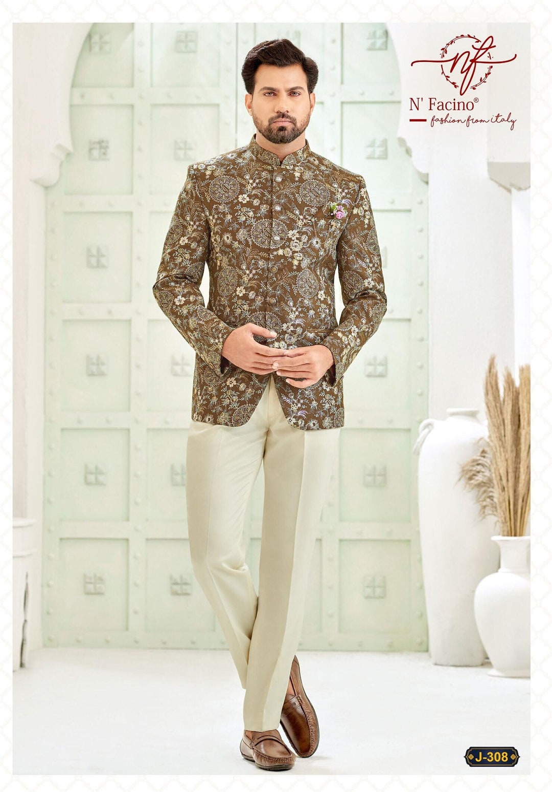 CLASS BROWN JODHPURI Suit Groom Outfit Groom Jodhpuri Coat - Etsy