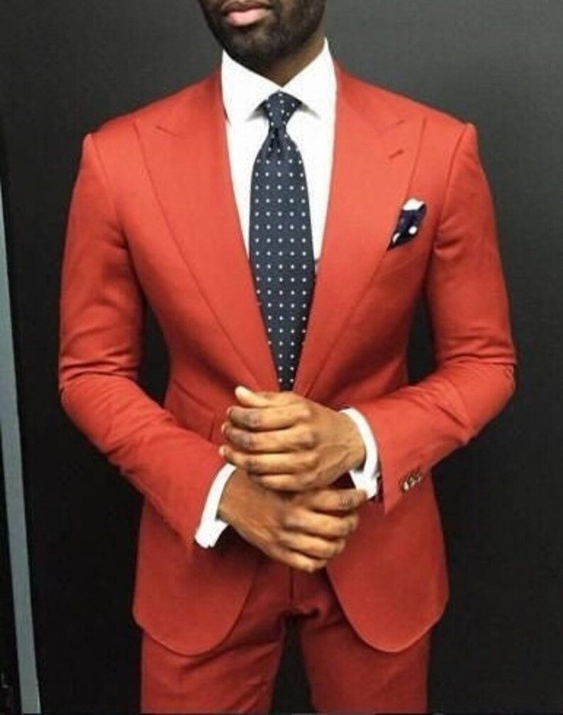 FINEST RUST SUIT Men, Men Suit 3 Piece Rust, Men Dinner Suit Rust ...