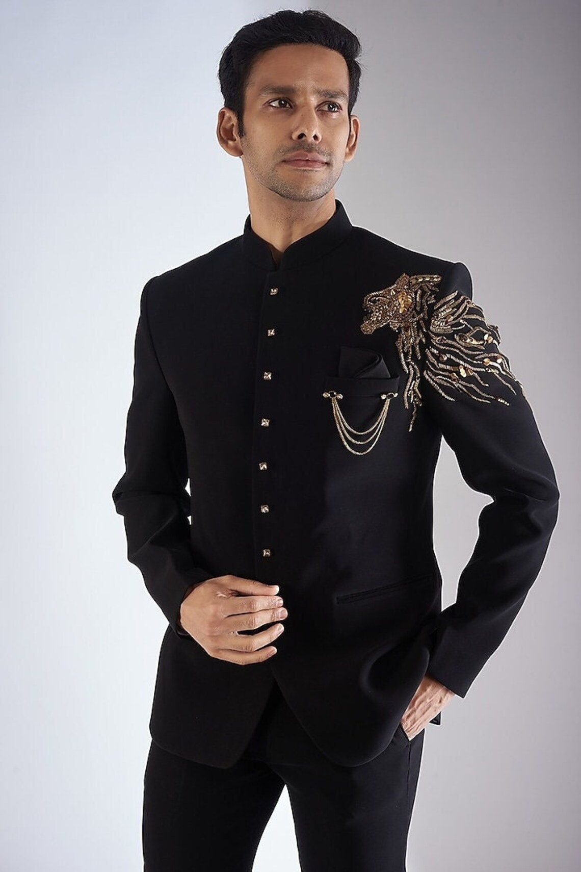 GROOM BLACK OUTFIT Black Jodhpuri Suit Groom Jodhpuri Suit - Etsy