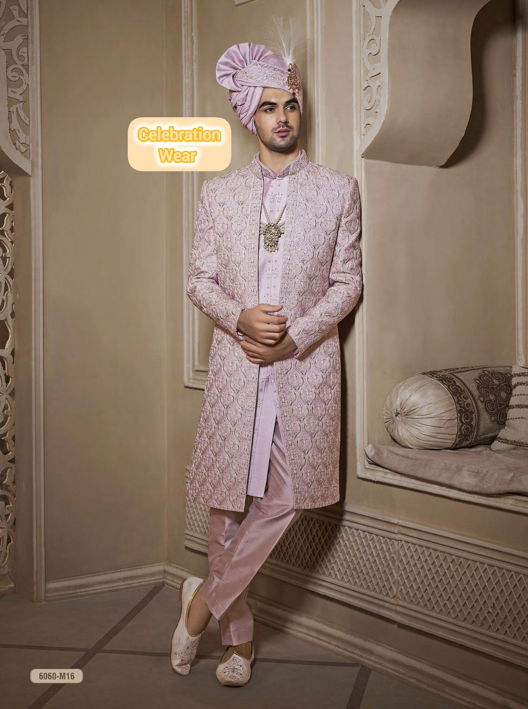 FINEST DUSTY ROSE Sherwani, Rose Gold Sherwani, Indian Groom Dress ...