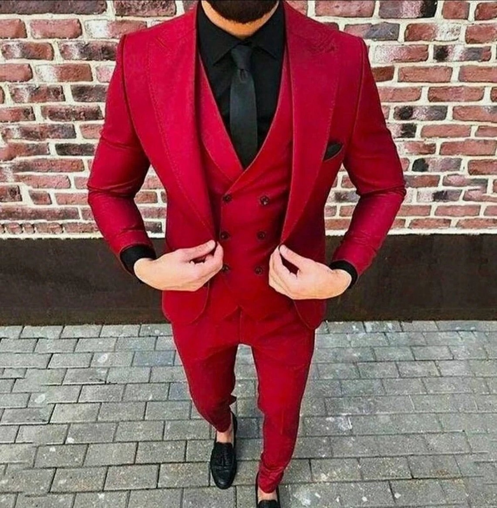 FINEST RED SUIT Men, Groom Red Wedding Suit, Men Suit Red, Men Suit 3 ...