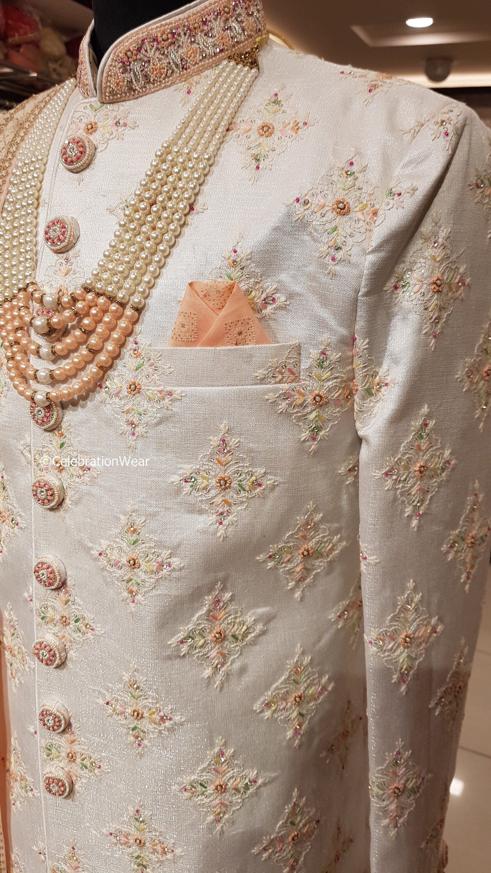 CLASSY WHITE SHERWANI for Men, White Sherwani Men Wedding, Groom ...