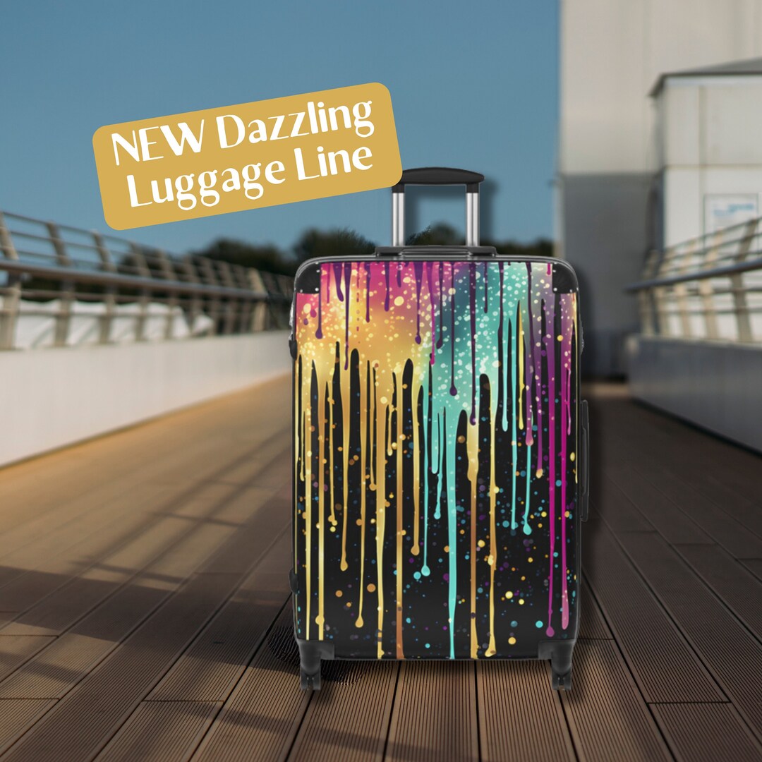 Glittery Hard-shell Luggage Set, Matching Luggage 3 Sizes, Carry On ...