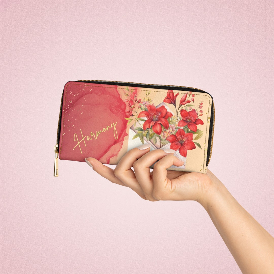 Custom Graduation Slim Zippered Wallet Pretty Graduation Gift for ...