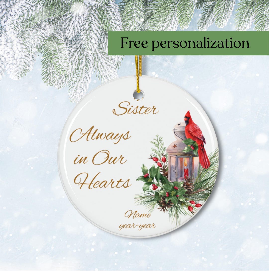 Custom Loving Memory Sister Ceramic Ornament Personalized Bereavement ...
