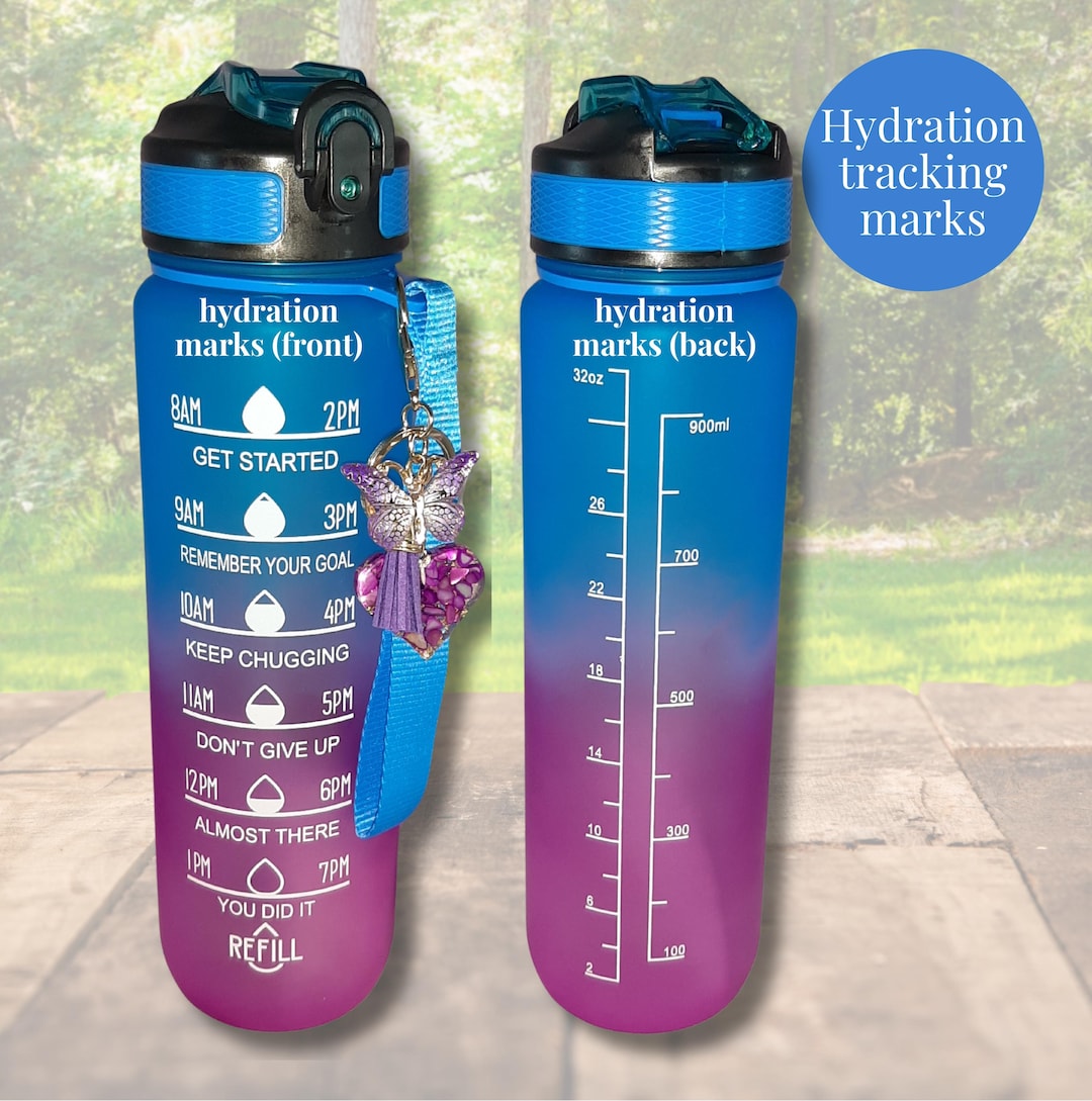 Water Tracker Bottle Fitness Gift for Her Healthy Eco Friendly Bottle 4 ...