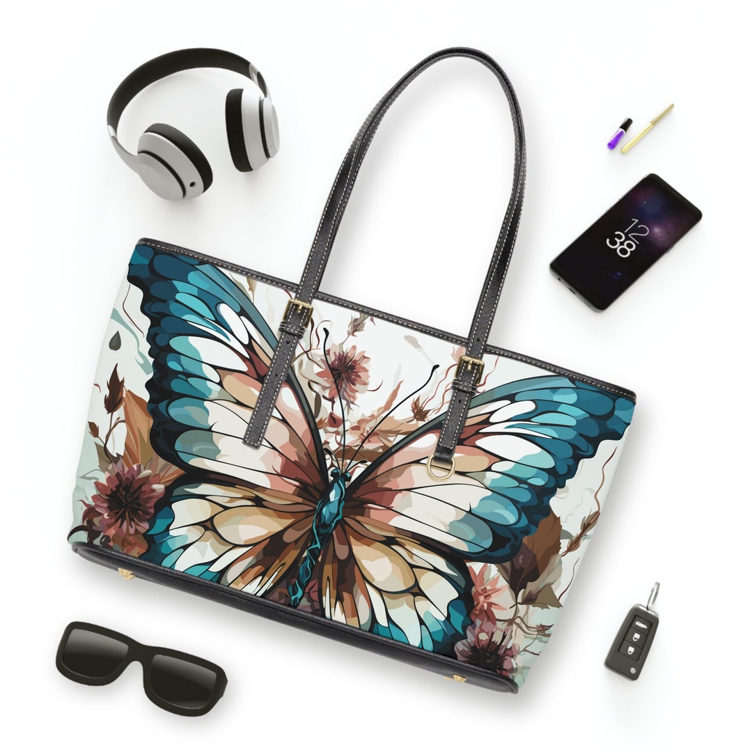 Earthly Butterfly PU Leather Shoulder Bag, Women's Luxurious Design ...