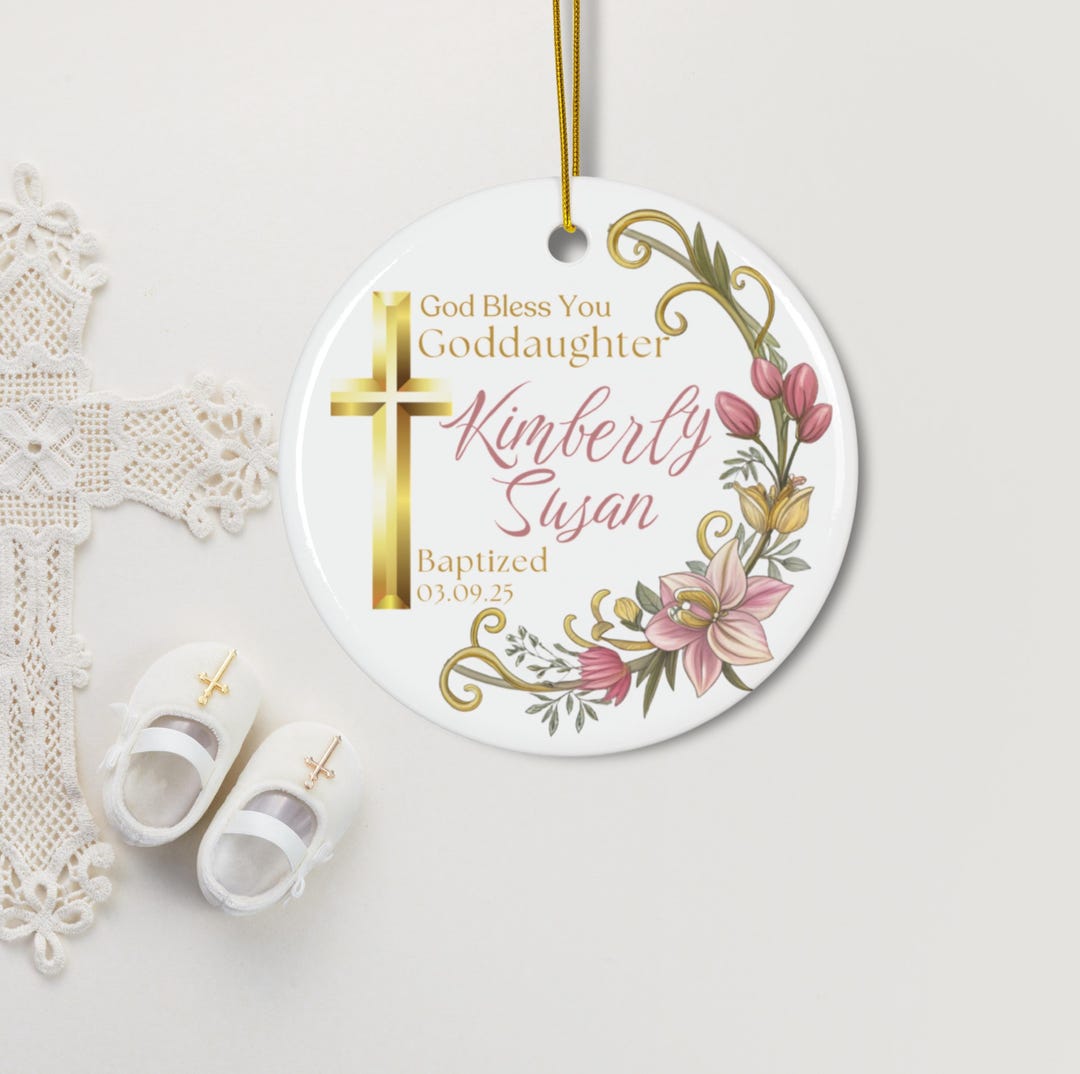 Goddaughter Christened Pretty Keepsake Personalized Baptism Gift Custom ...