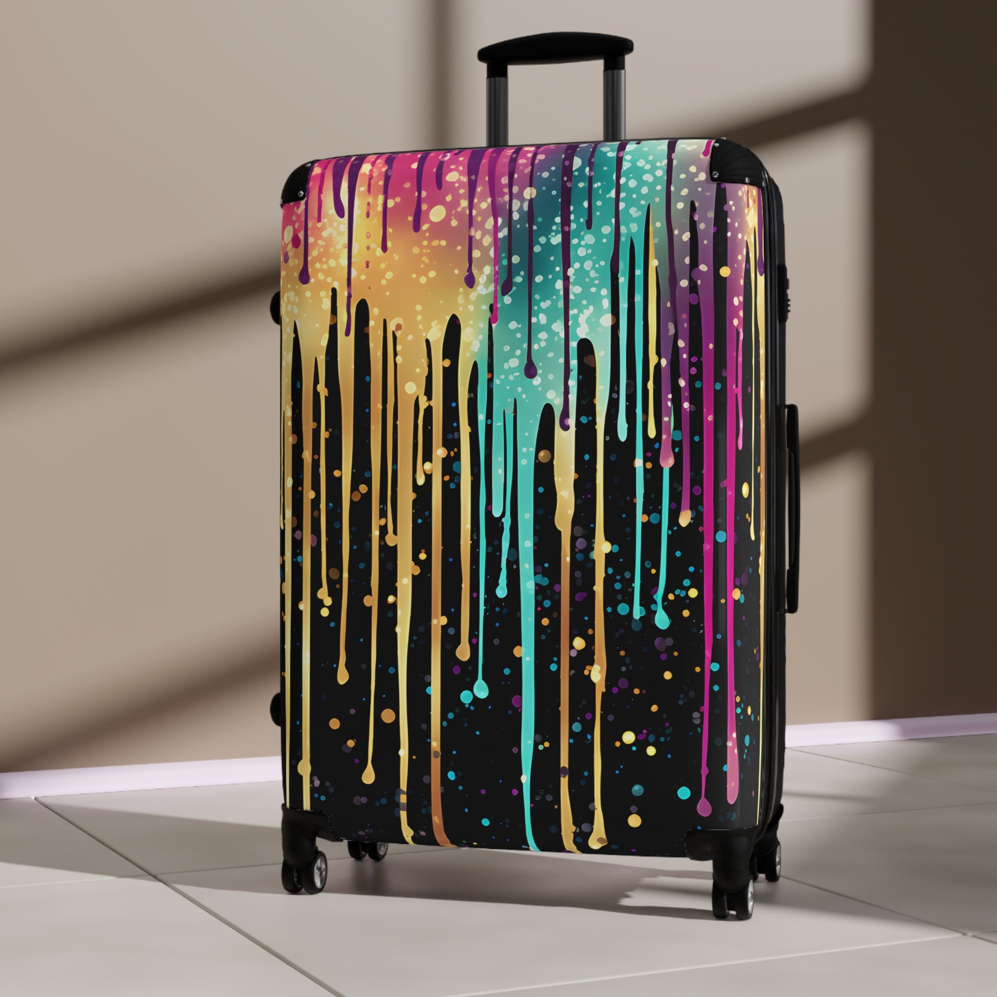 Glittery Hard-shell Luggage Set, Matching Luggage 3 Sizes, Carry On ...