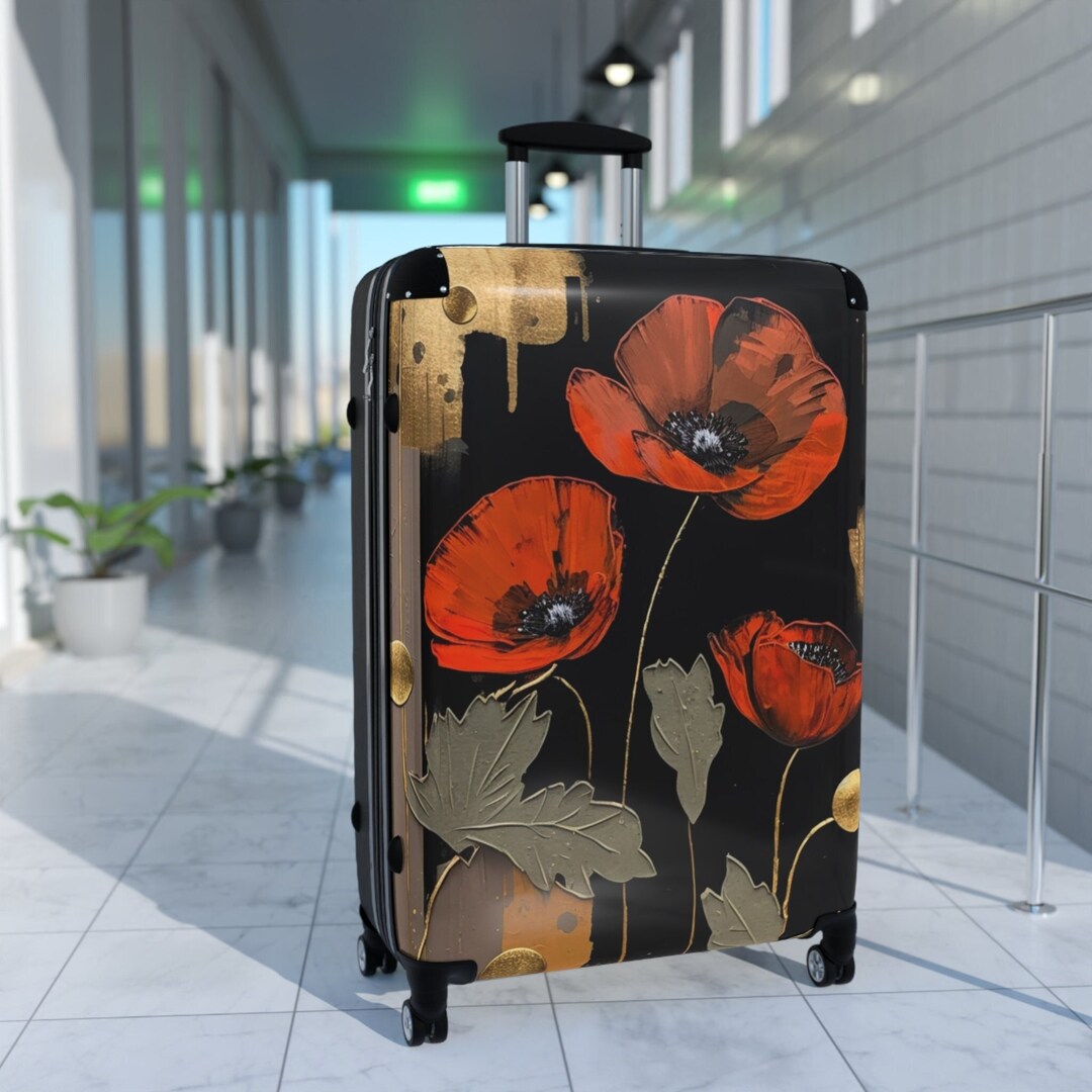 Vibrant Cabin Size Wheel Luggage Hardshell in 3 Size Suitcase Floral ...