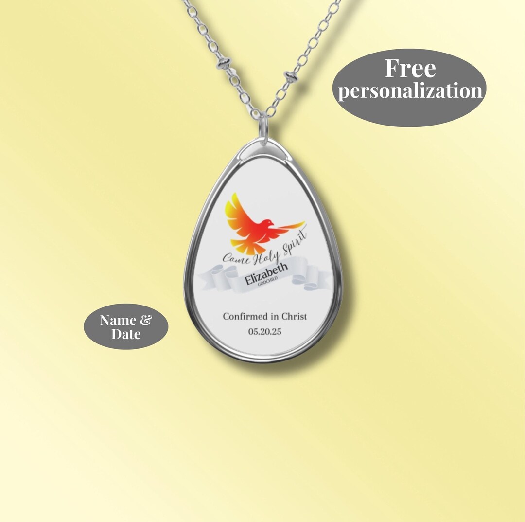 Confirmation Gifts Religious Necklace Godchild Gift Custom Keepsake ...