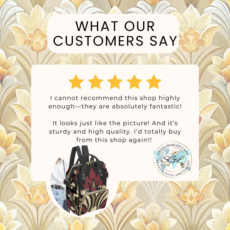 Custom Colorful Canvas Backpack Travel Bag Daypack Personalized Ikat ...