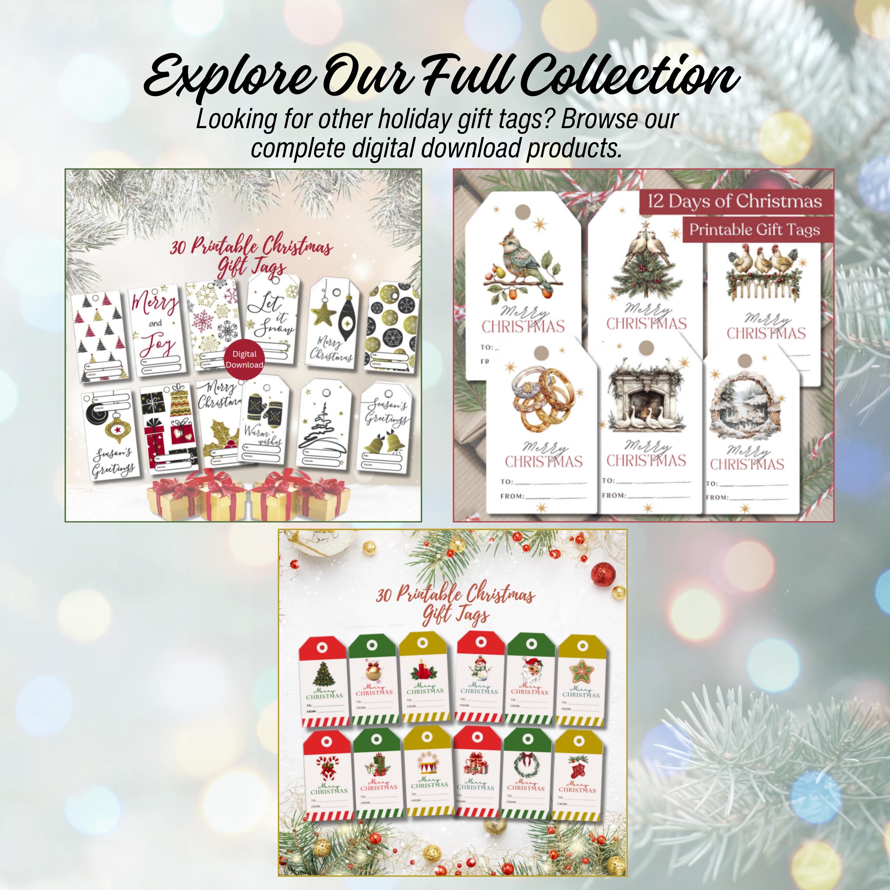 Hanukkah Gift Tags Set Instant Printable Download Classic Holiday ...